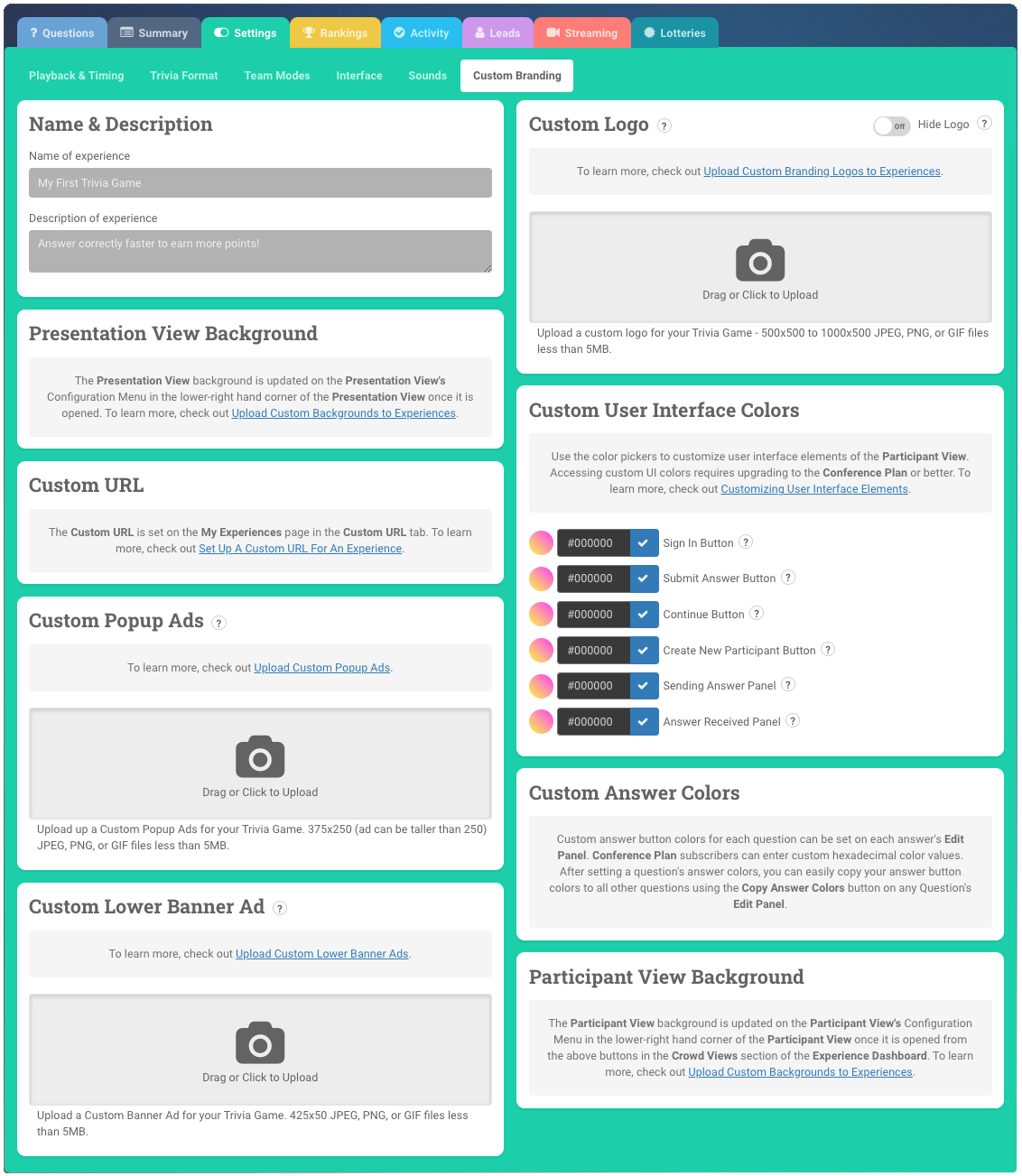 Customizing User Interface Elements – Crowdpurr Help Customizing User Interface Elements – Crowdpurr Help